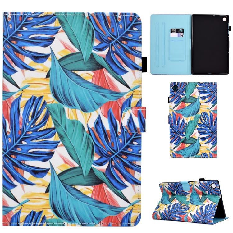 Para Samsung Galaxy Tab A9 Funda para tableta de cuero inteligente con dibujo coloreado y ...