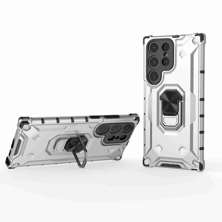 For Samsung Galaxy S23 Ultra 5G Ice Armor Series Ring Holder Phone Case ...