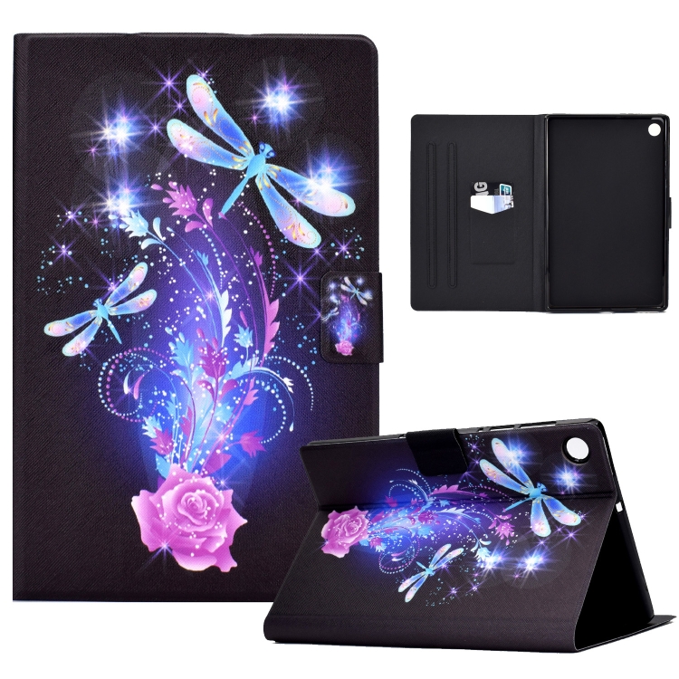 สำหรับ Samsung Galaxy Tab A9 เคสแท็บเล็ตหนังวาดรูปสีอัดไฟฟ้าพร้อมฟังก