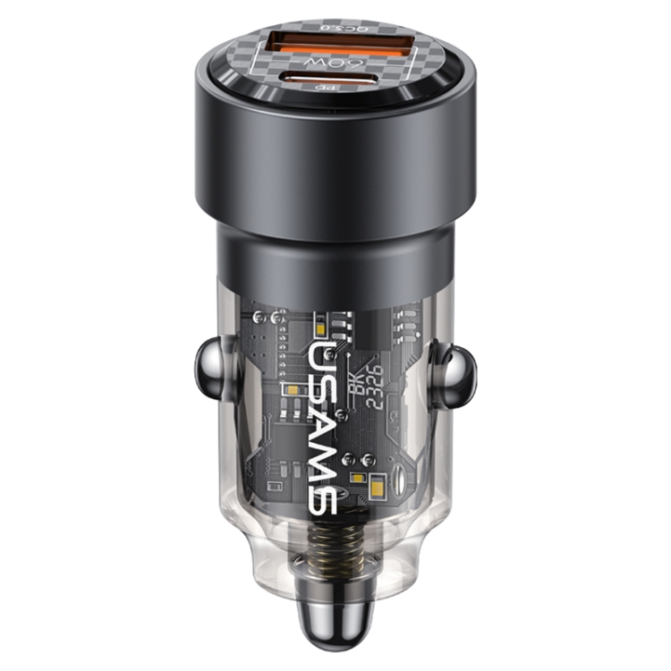 USAMS US-CC208 C39 60W USB Type-C สองพอร์ตการชาร์จอย่างรวดเร็วอลูมิเนีย ...