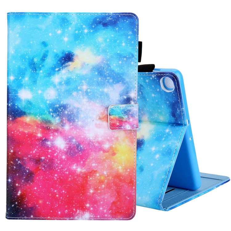 สำหรับ Samsung Galaxy Tab A9 เคสแท็บเล็ตหนังวาดรูปสี ท้องฟ้าเต็มไป
