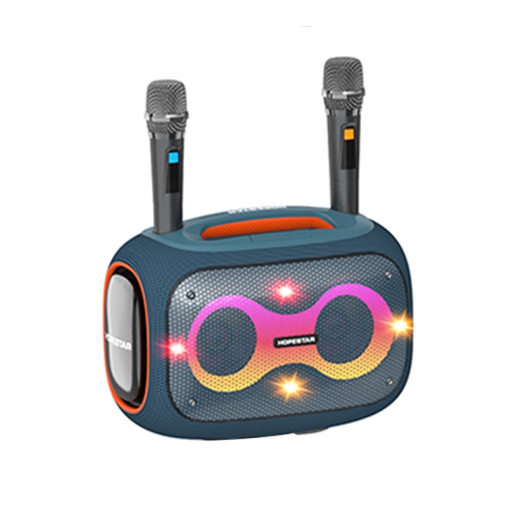 HOPESTAR Party Box 120W Karaoke Bluetooth Speaker with 2 Microphones ...