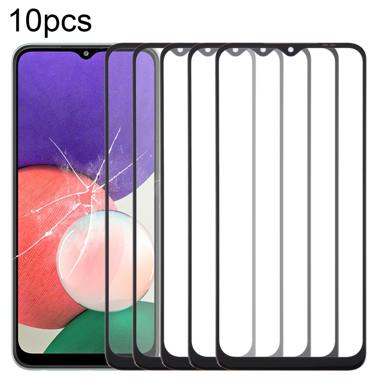 For Samsung Galaxy A22 5G SM-A226B 10pcs Front Screen Outer Glass Lens with OCA Optically Clear ...