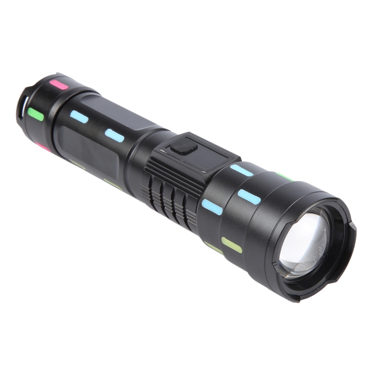 626 White Laser Wick Telescopic Zoom LED Flashlight with Fluorescent ...
