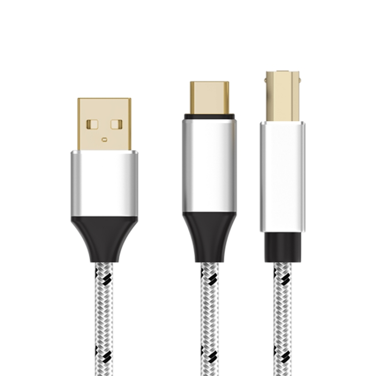 2 in 1 Type-C and USB-A to USB-B MIDI Instruments Printer Cable, Length ...