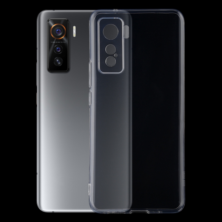 สำหรับ Vivo iQOO 5 5G 0.75 มม. บางเฉียบโปร่งใส TPU เคสป้องกัน