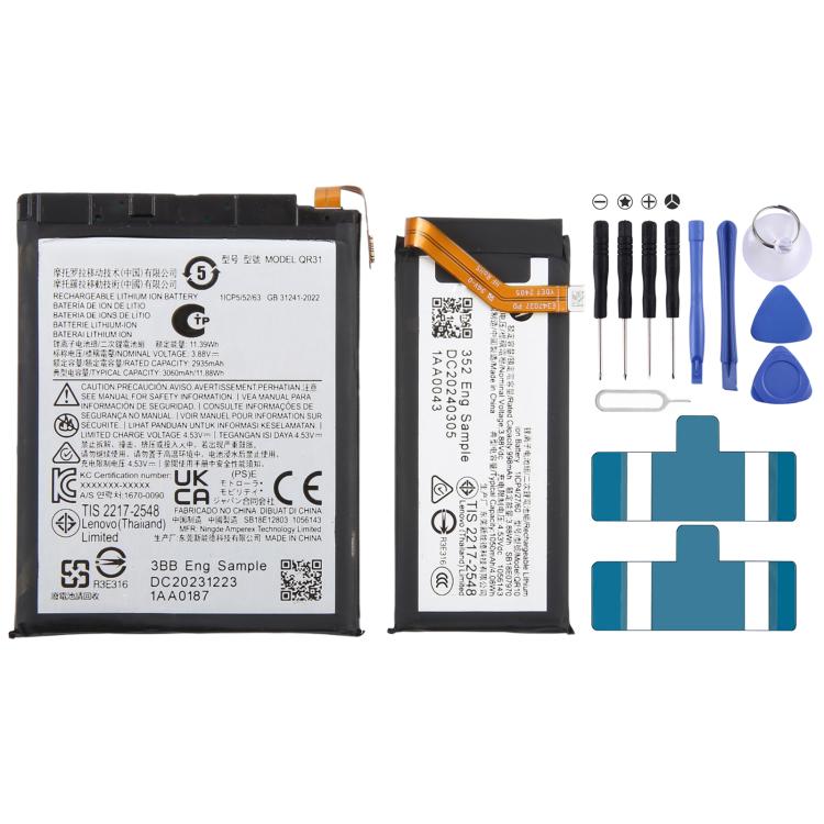 For Motorola Razr 50 QR31/QR11 2935mAh/998mAh Battery Replacement