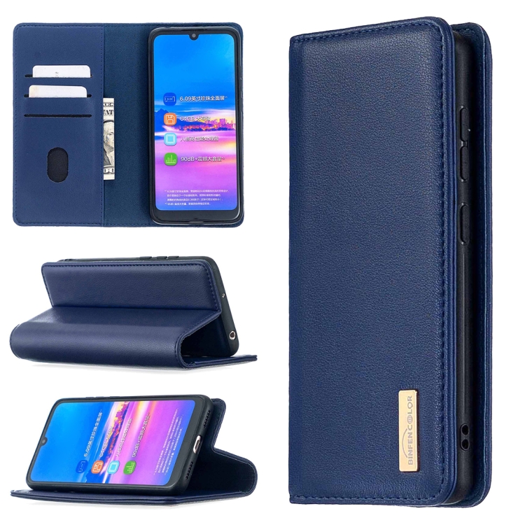 สำหรับ Huawei Y6 (2019) / Honor 8A 2 in 1 เคสหนังแท้แบบพลิกแนวนอน ...