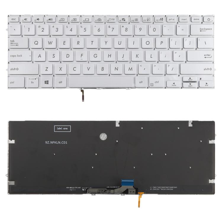 US Version Backlit Laptop Keyboard for Asus UX431 X431 V431 K431 S431 ...