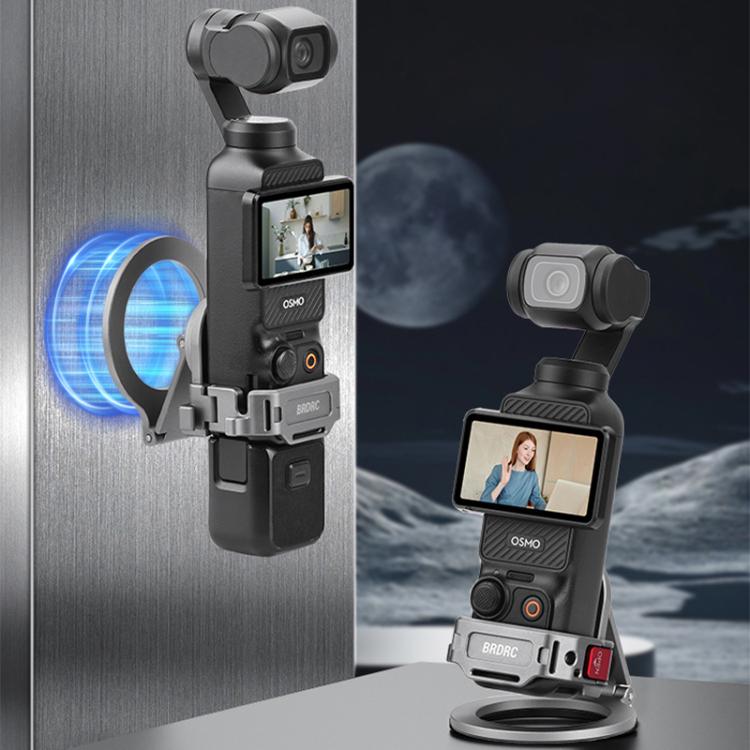 For DJI Osmo Pocket 3 BRDRC Magnetic Expandable Phone Holder Cold Shoe ...