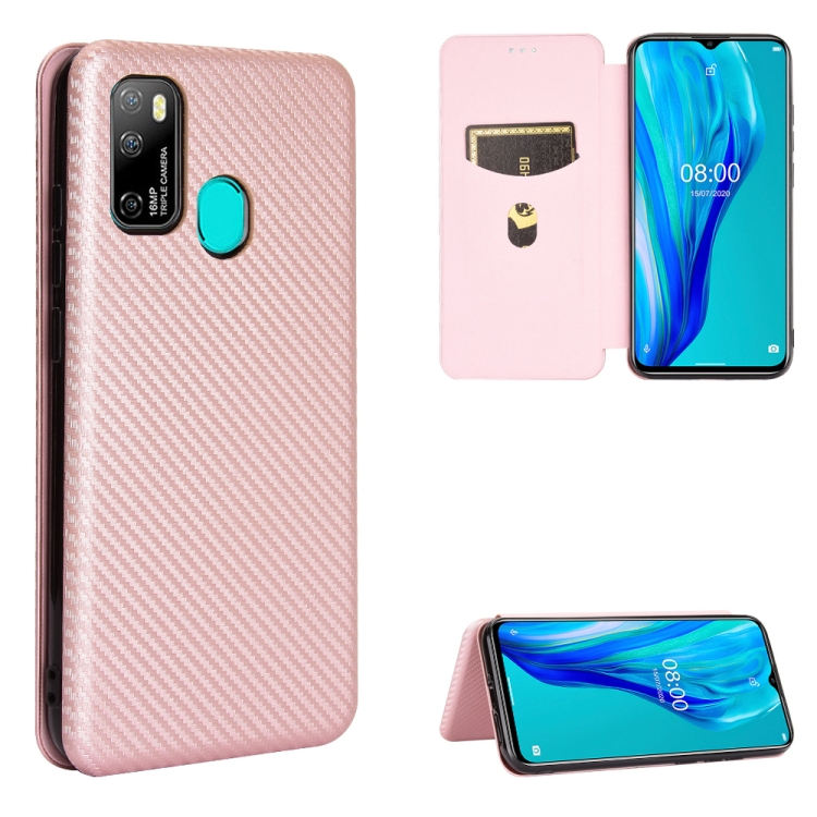 สำหรับ Ulefone Note 9P เนื้อคาร์บอนไฟเบอร์แม่เหล็กแนวนอนพลิก TPU + PC ...