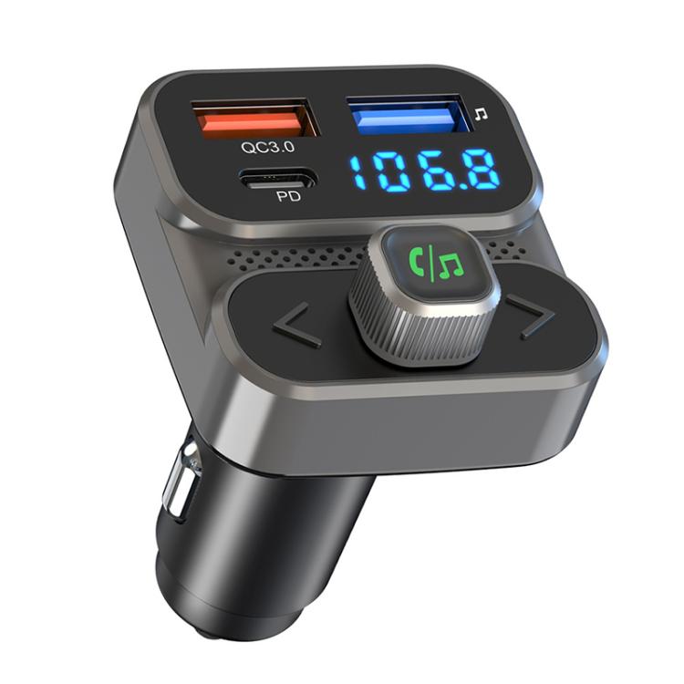 BC53 Wireless Car MP3 Player 5.0 FM Transmitter Colored Ambient Lights ...