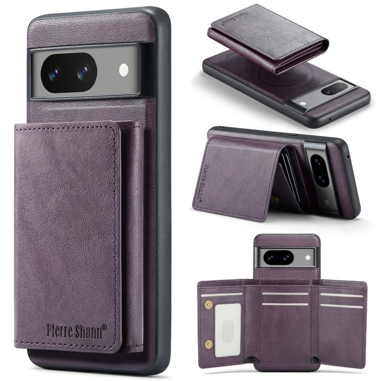 For Google Pixel 7a Fierre Shann 2 in 1 Holder RFID Card Slot Wallet ...