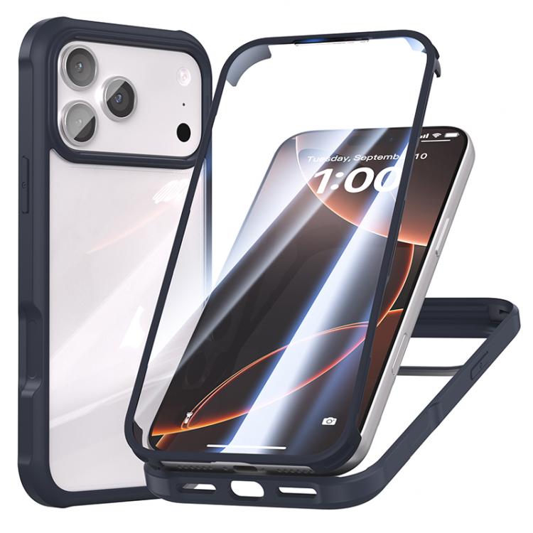 For iPhone Air Double-sided Plastic Glass Phone Protective Case(Blue)