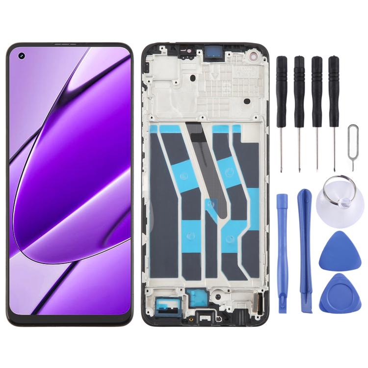 สำหรับ Realme 12+ 5G RMX3867 OLED หน้าจอ LCD Digitizer ครบชุดพร้อมกรอบ