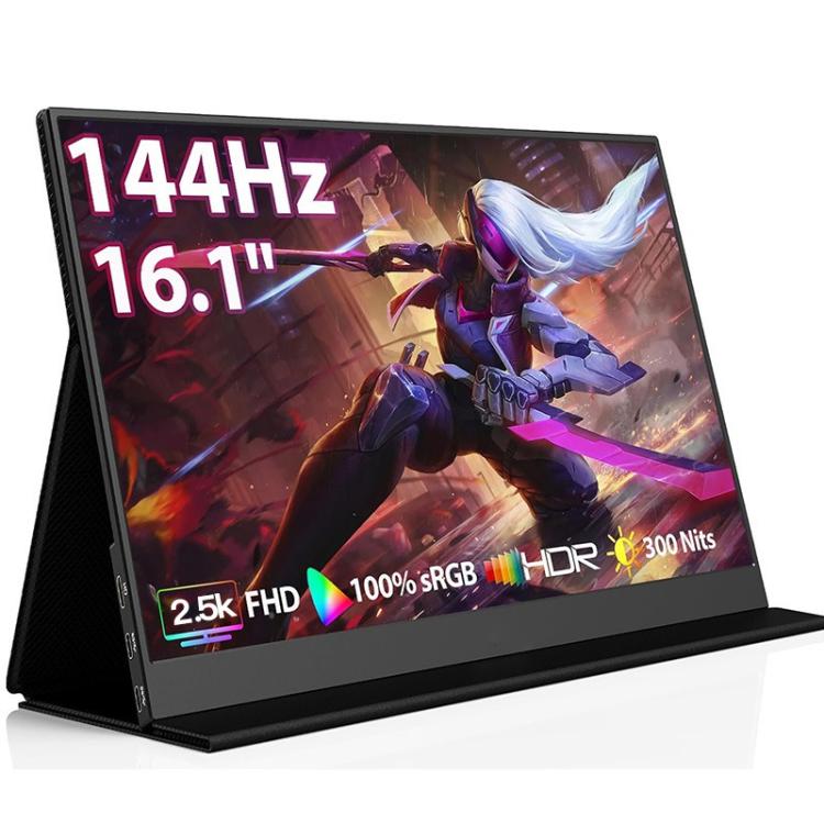 P160Q16BW 16 inch 2.5K Portable Monitor Gaming Extended Screen(Black)
