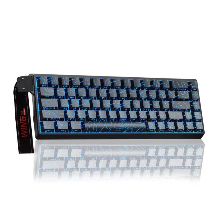 AULA WIN68HE MAX Version 68 Keys RGB Wired Keyboard(Grey+White+Blue ...
