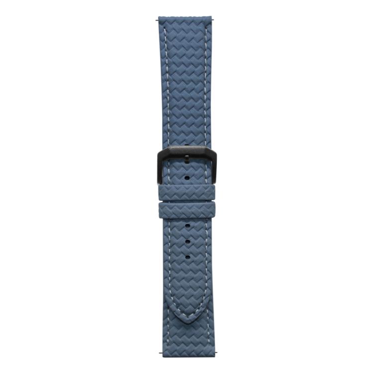 22mm xDfind Flat-head Woven Texture Pin Buckle Vegan Leather Watch Band ...