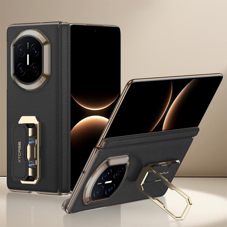 For Huawei Mate X7 GKK Dual-Center Leather Hinge Phone Case with ...