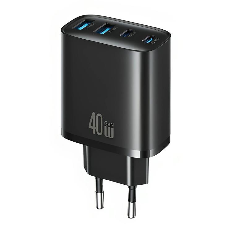 USAMS CC332 T70 40W Dual USB-A and Dual USB-C / Type-C 4-Port GaN Fast ...