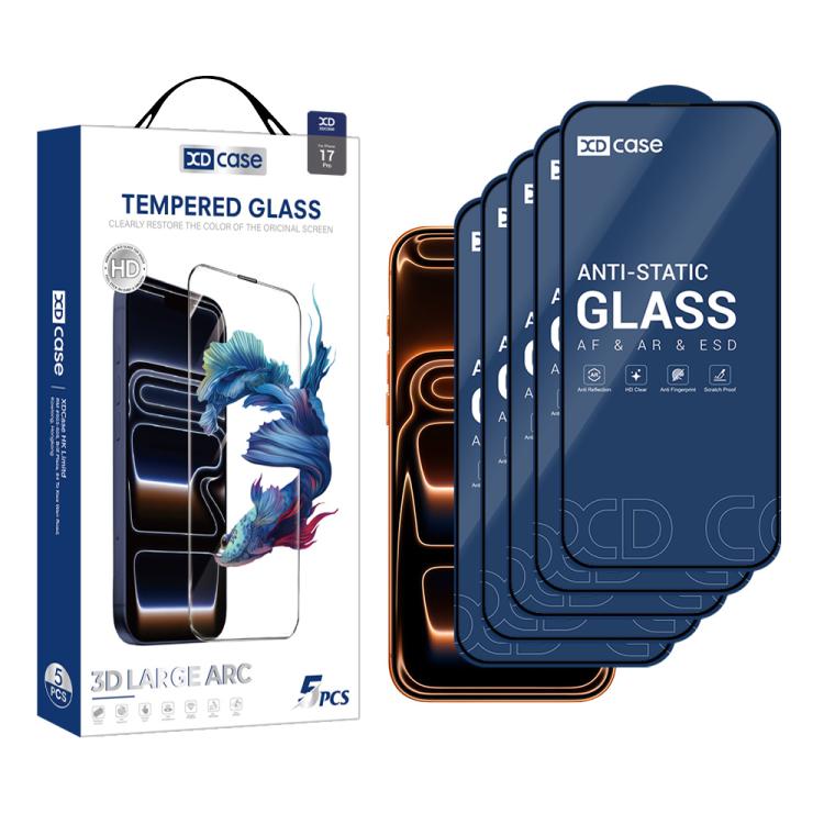 For iPhone 16 Plus XDcase 5pcs / Pack Silk Screen Printed HD Tempered ...