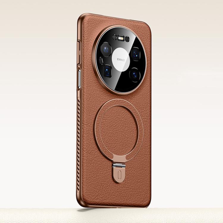 For Huawei Mate 80 Pro Max Electroplated PC Cooling Leather Holder ...