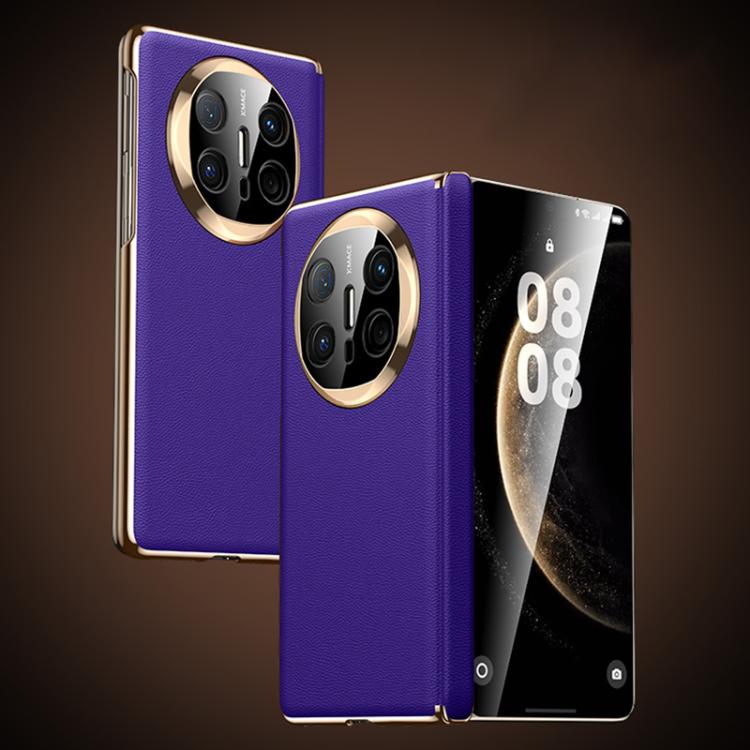 For Huawei Mate X6 Vegan Leather Series Folding Phone Case(White)