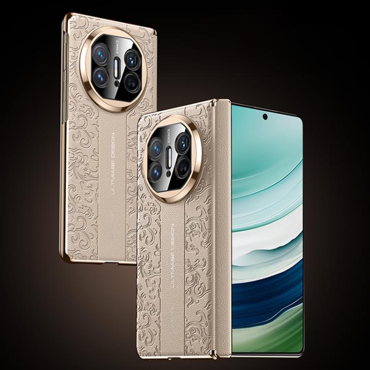 For Huawei Mate X5 Cloud Dragon Pattern Folding Vegan Leather PC Phone ...