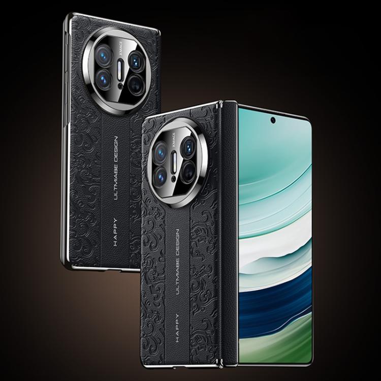 For Huawei Mate X5 Cloud Dragon Pattern Folding Vegan Leather PC Phone ...