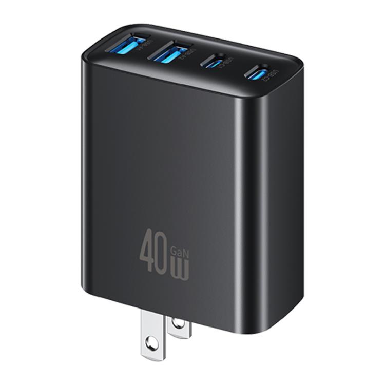 USAMS CC332 T70 40W Dual USB-A and Dual USB-C / Type-C 4-Port GaN Fast ...