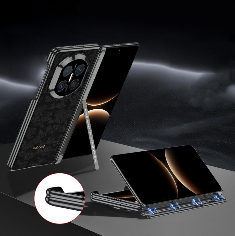 For Huawei Mate X7 GKK Magnetic Dual Hinge Phantom Vegan Leather Phone ...
