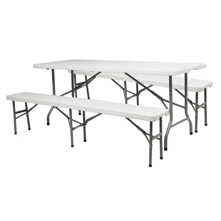 [US Warehouse] 3 in 1 Outdoor Courtyard Foldable Long Table