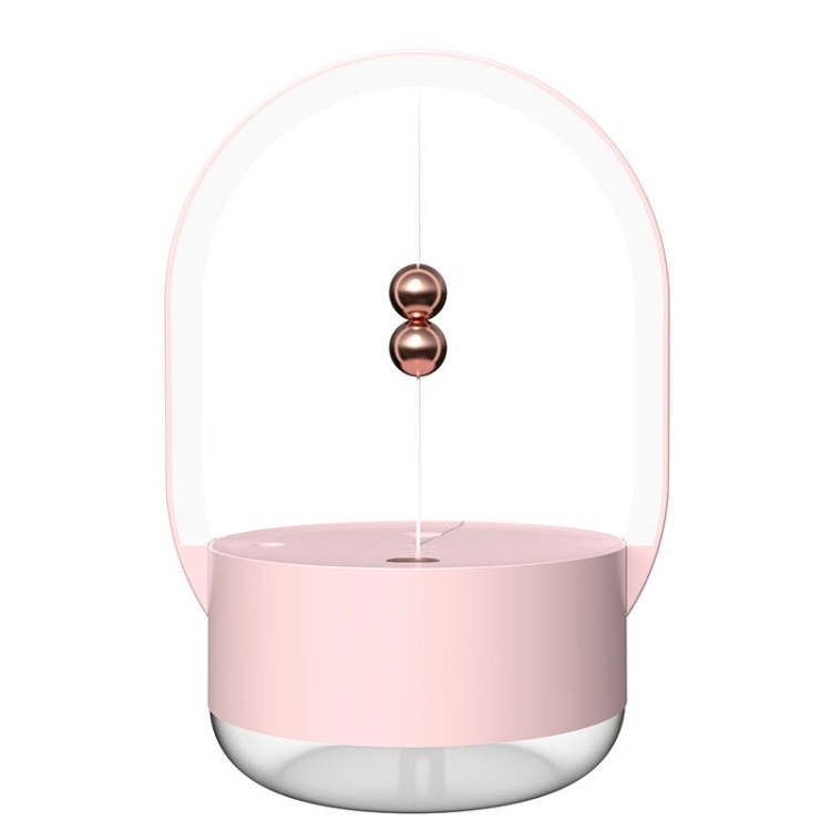 Usb C Type C 충전식 데스크탑 밤 가벼운 가정용 나노 스프레이 가습기 자성 공 물 탱크 용량 350ml 핑크