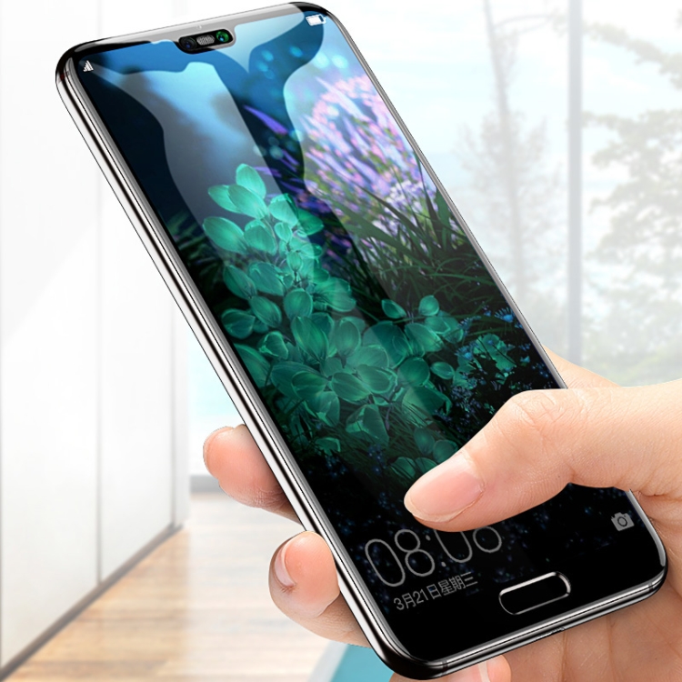 TOTUDESIGN 0.23mm 풀 스크린 방진 강화 유리 필름 for Huawei P20 (Black / HD)