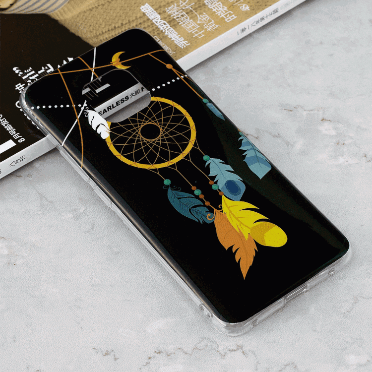 รูปแบบขนนกส่องสว่างกระดิ่งลมกันกระแทกเคสป้องกัน Tpu สำหรับ Huawei Mate