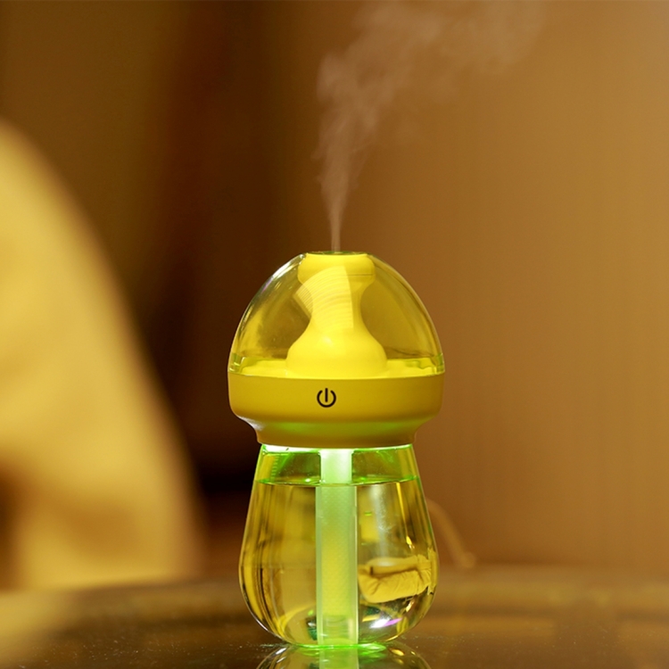 240ml 우유 젖병 모양 아로마 테라피 공기 청정기 가습기 Led 조명 포함 가정용 사무실 자동차 녹색
