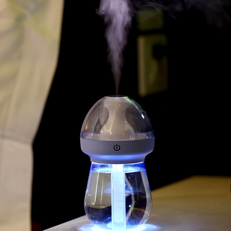 240ml 우유 젖병 모양 아로마 테라피 공기 청정기 가습기 Led 조명 포함 가정용 사무실 자동차 파란색