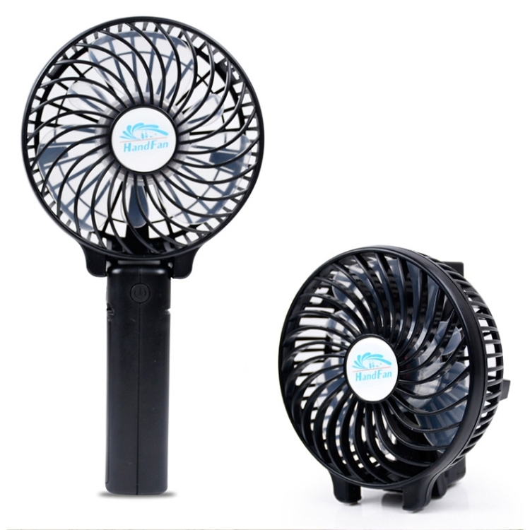 HF-308 Mini Rechargeable Hand Held Foldable Fan, without Battery(Black)