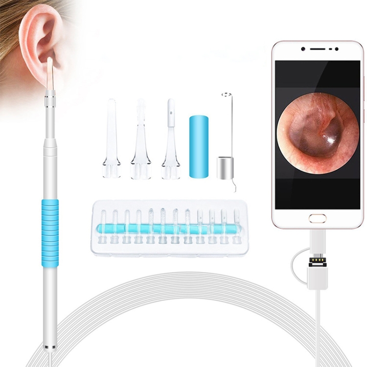 i95 3 em 1 USB Ear Scope Inspection HD 0.3MP Camera Visual Ear Spoon ...