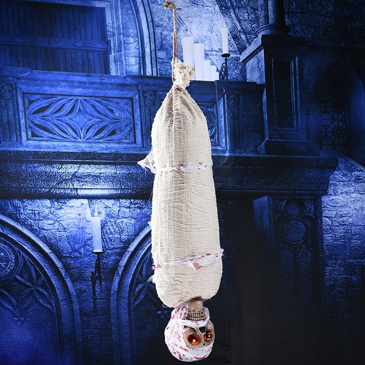 สยองขวัญแขวน Skull Flying Spectre Mummy Ghost พร้อมไฟที่น่ากลัวสำหรับตก ...