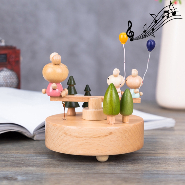 Seesaw Shape Home Decor กล่องดนตรีไม้สร้างสรรค์