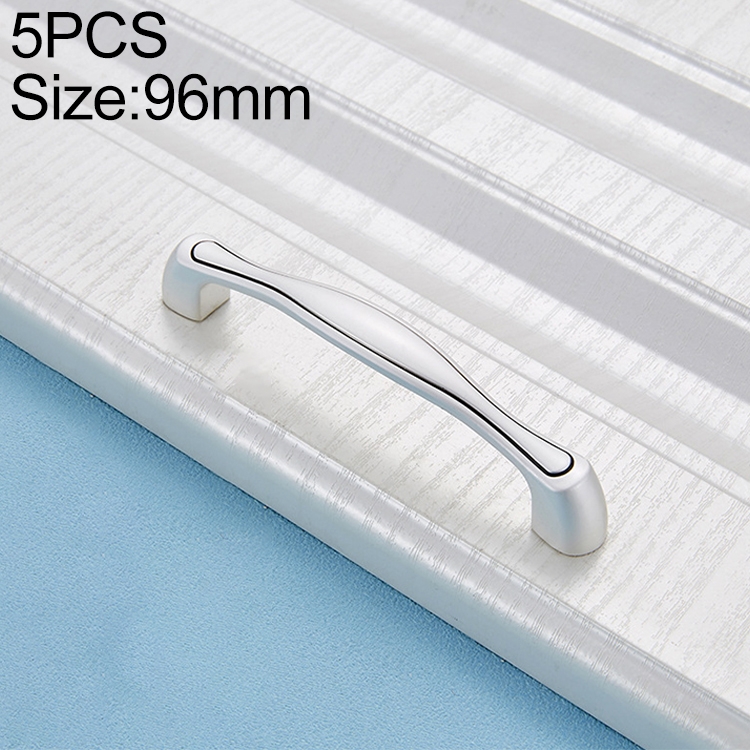 5 PCS 4092-96 Silver Tracing Black Drawer Cabinet Door Silver Black Handle