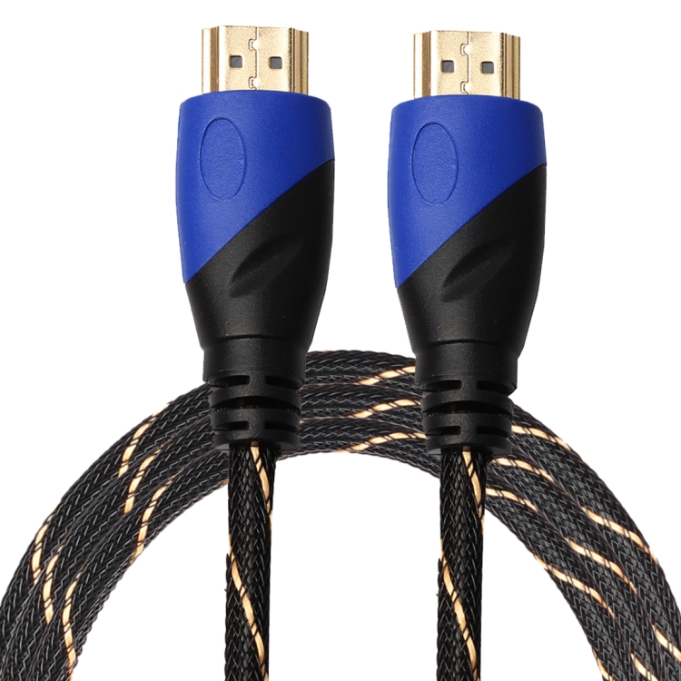 5m HDMI 1.4 Version 1080P Woven Net Line Blue Black Head HDMI Male to ...