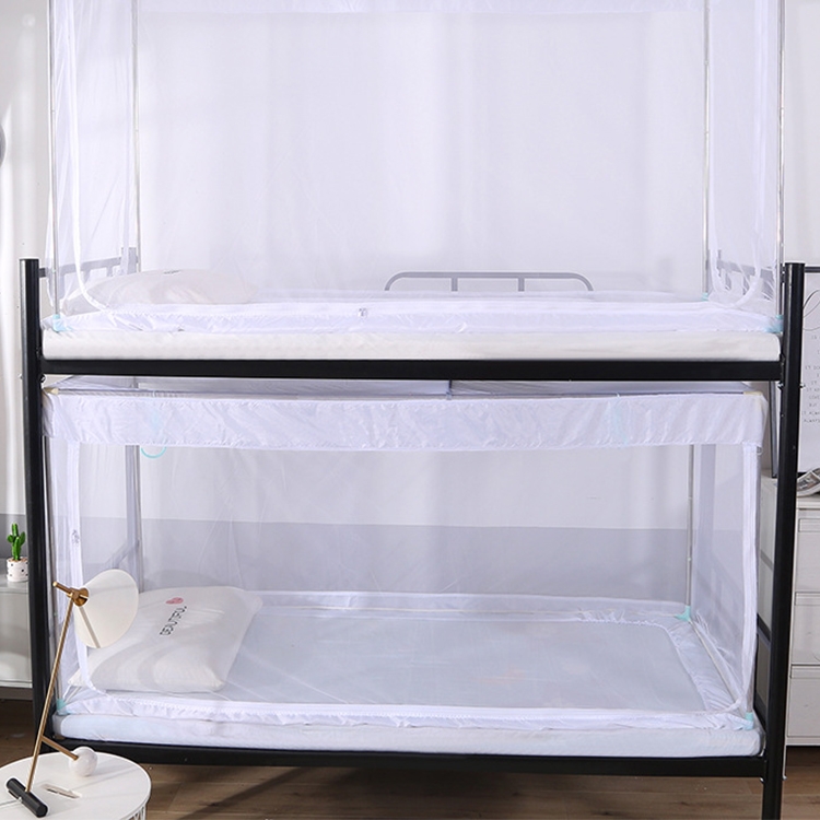 학생 기숙사 광장 천장 지퍼 모기장 암호화 지퍼 하단 침대 용 단일 도어 방어 모기 흰색