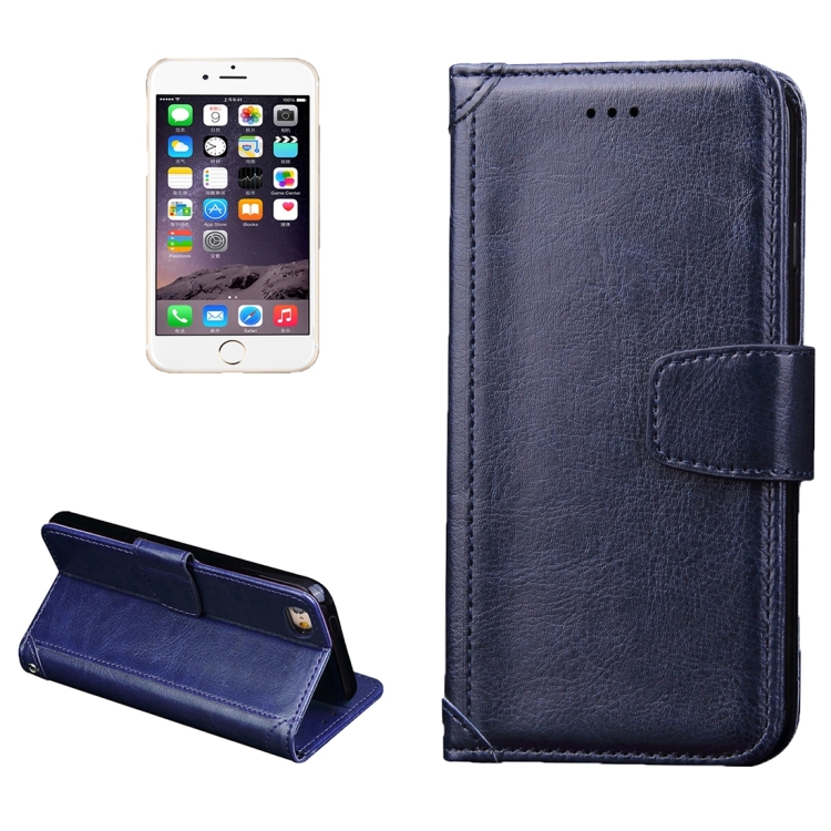 For iPhone 5 & 5s & SE Crazy Horse Texture Horizontal Flip Leather Case ...
