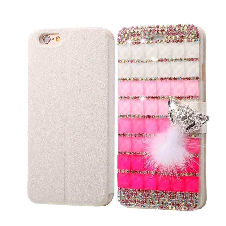 Fevelove for iPhone 6 & 6s Diamond Encrusted Jewel Fox Pattern ...