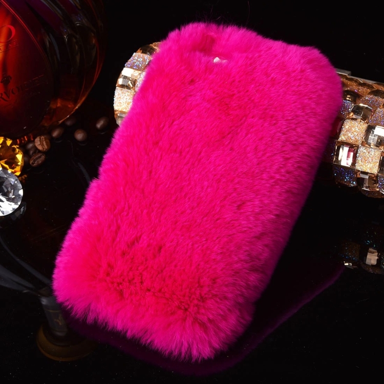 For iPhone 6 Plus & 6s Plus Genuine Rabbit Hair Diamond Encrusted ...