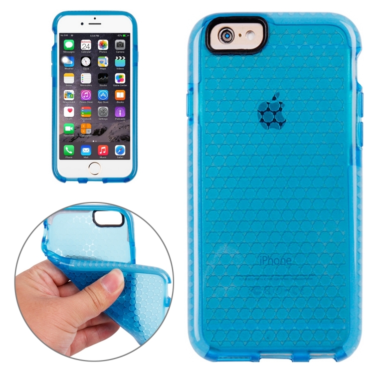 For iPhone 6 Plus & 6s Plus Honeycomb Texture TPU Protective Case(Dark ...