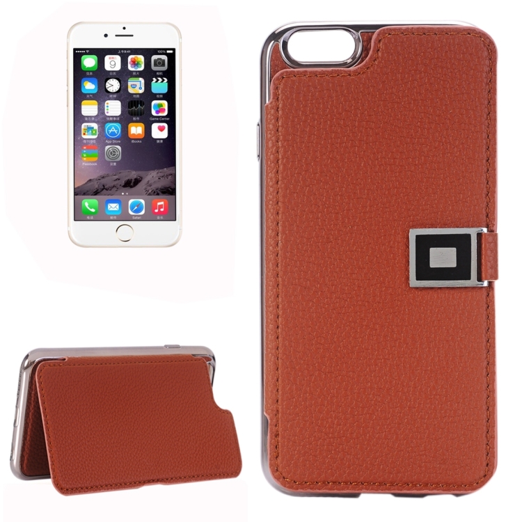 For iPhone 6 Plus & 6s Plus Litchi Texture Horizontal Flip Leather Case ...