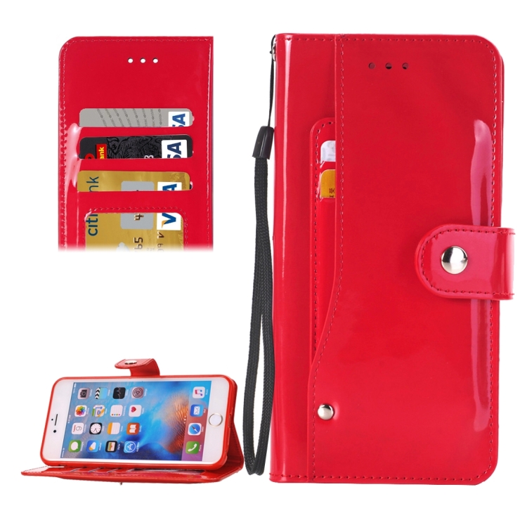 For iPhone 6 Plus Horizontal Flip TPU + PU Leather Case with Holder ...